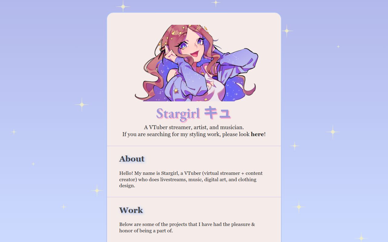 Stargirl's Carrd